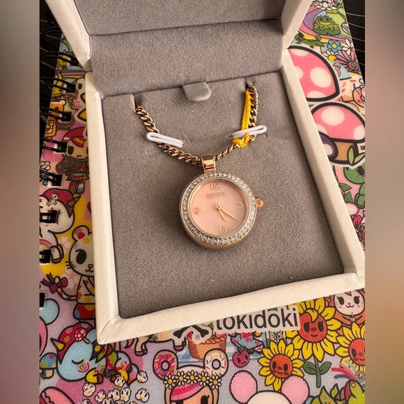 Invicta | Jewelry | Invicta Mini Angel Womens Necklace Watch Rose Gold ...